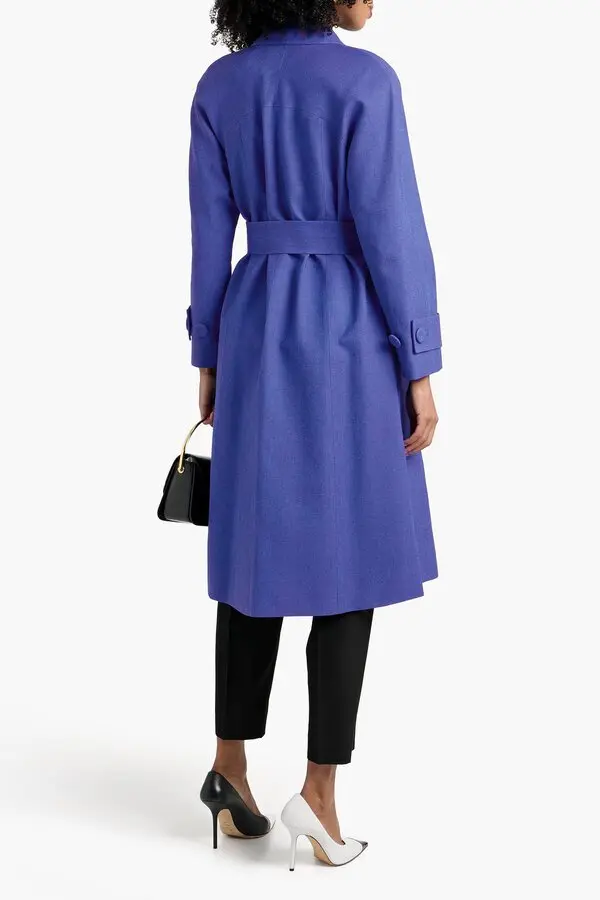 Carolina Herrera Belted Slub Twill Coat