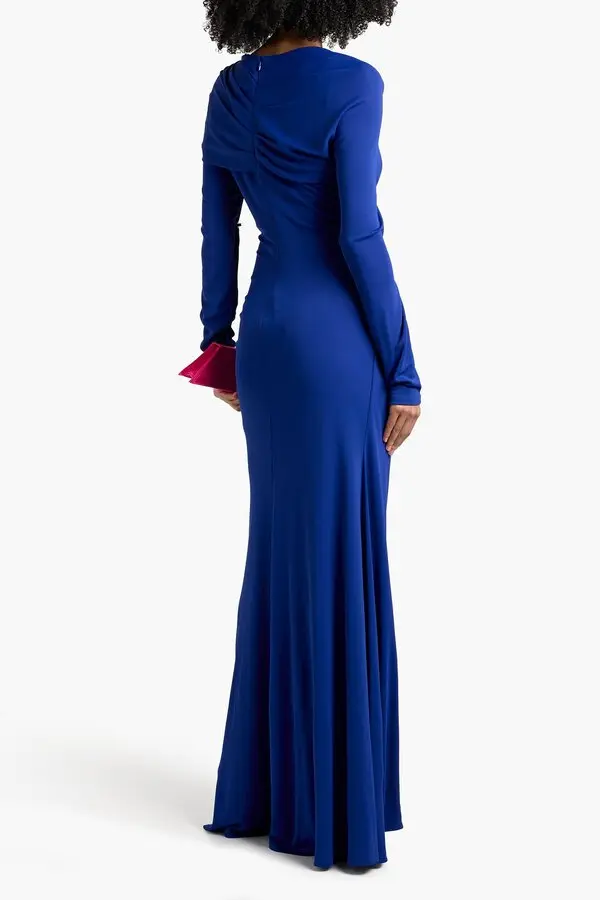 Carolina Herrera Ruched Stretch-jersey Gown