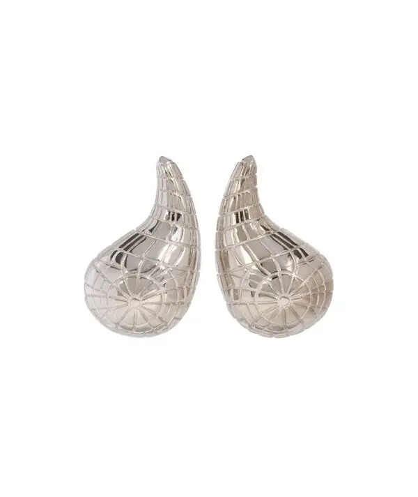 Oscar De La Renta Bell-back Earrings - Silver