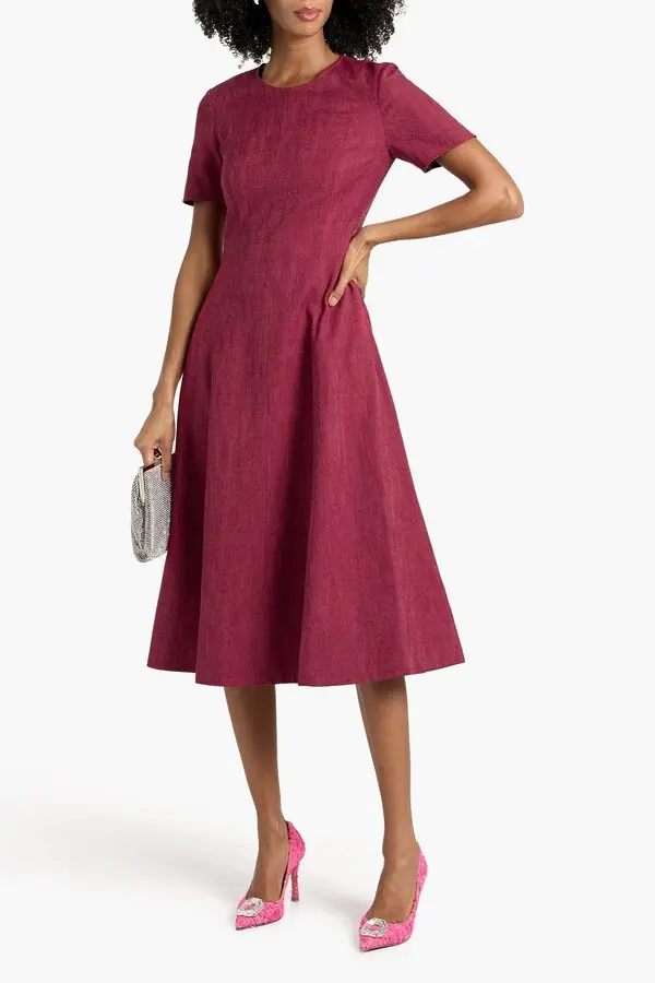 Carolina Herrera Twill Midi Dress
