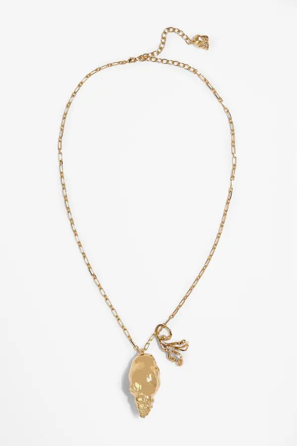 Oscar De La Renta Tone Crystal Necklace - Gold