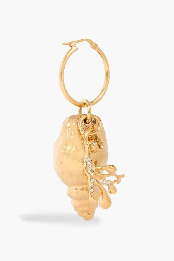 Oscar De La Renta Tone Crystal Earrings
