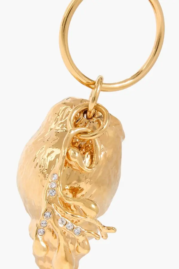 Oscar De La Renta Tone Crystal Earrings