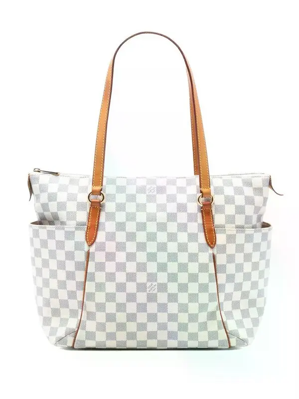 LOUIS VUITTON 2009 Damier Azur Totally Pm Tote Bag - White