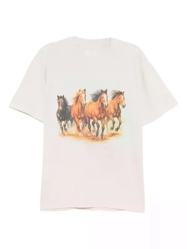 MELT Horse-print T-shirt - Neutrals