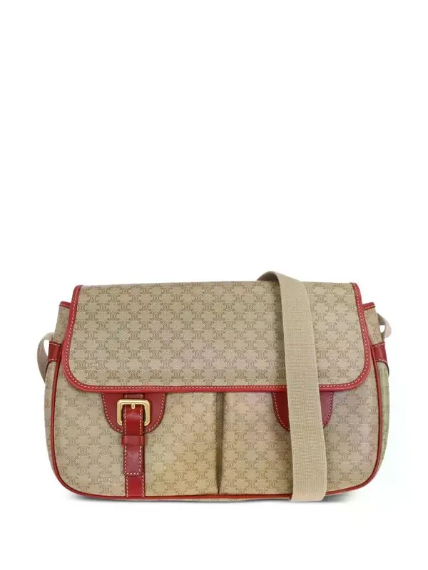 Celine 1990-2000s Macadam-patterned Cross Body Bag