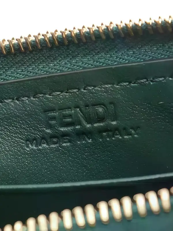 Fendi 2020s Diamond Zip-around Wallet