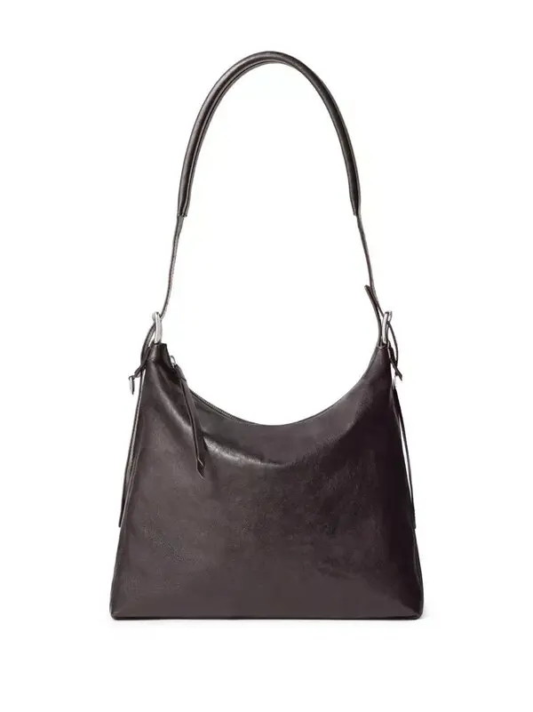 LEMAIRE Small Belted Bag In Paper Lux Leather - Brown