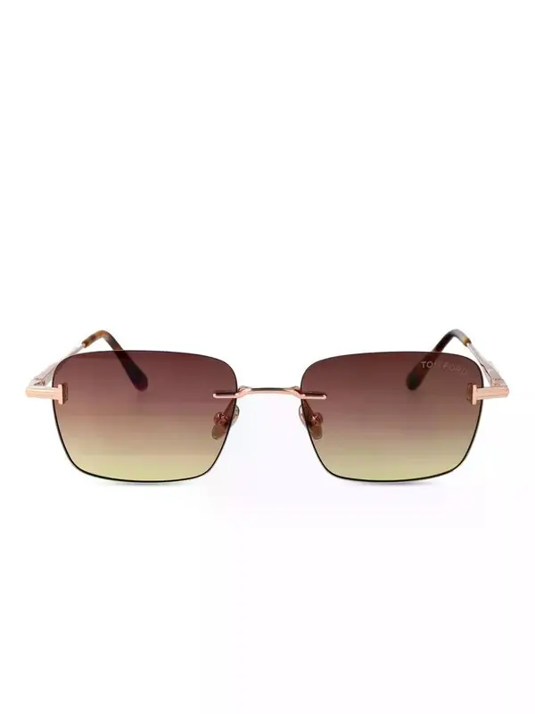 TOM FORD Jake Rectangle-frame Sunglasses - Brown