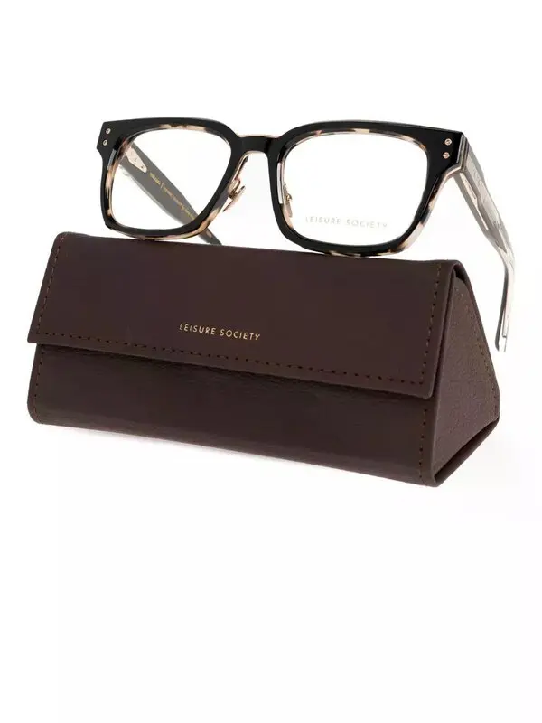 LEISURE SOCIETY Merano Tortoise Geometric Eyeglasses