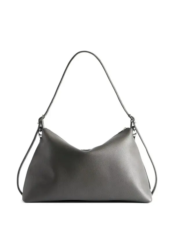 Zadig&Voltaire Jim Grained Leather Shoulder Bag - Grey