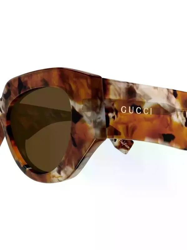 Gucci Havana Round Sunglasses