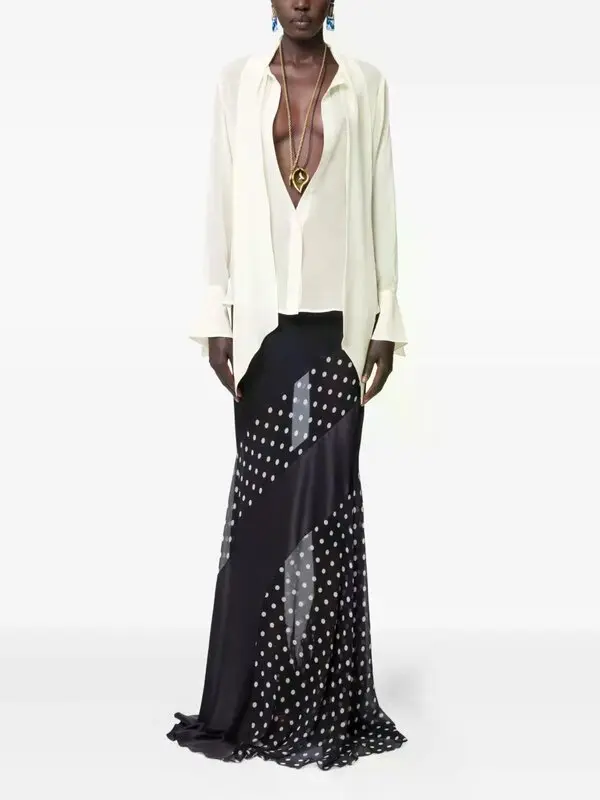 Nina Ricci Polka Dot Maxi Skirt