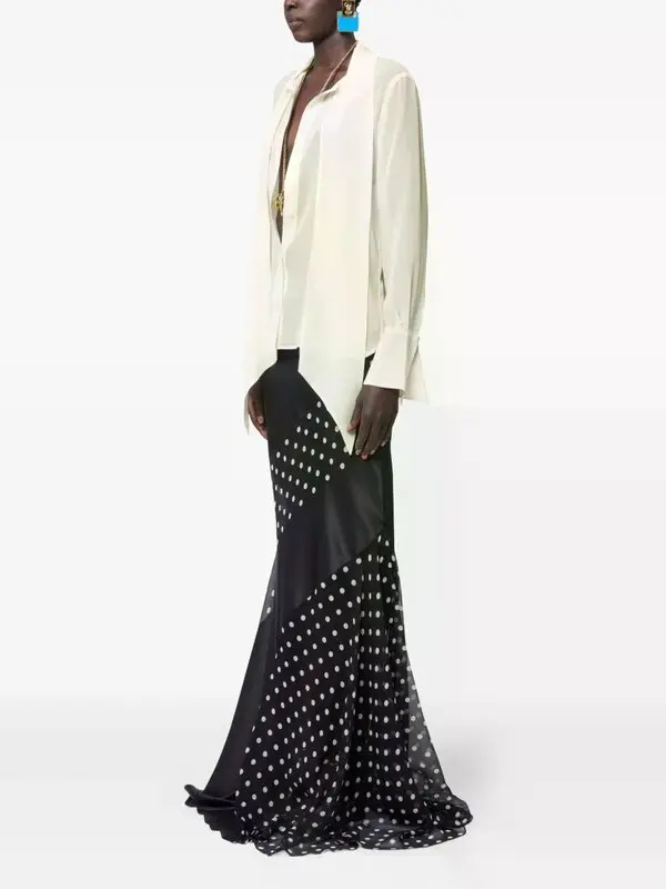 Nina Ricci Polka Dot Maxi Skirt
