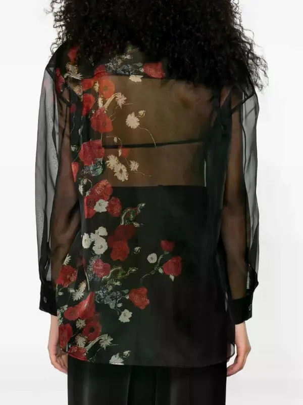 Khaite Floral Sheer Shirt