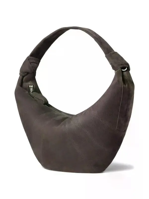 LEMAIRE Croissant Topstitched Bag - Brown