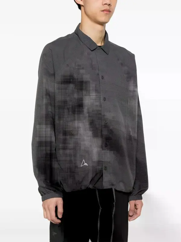 ROA Camp-collar Perforated Shirt