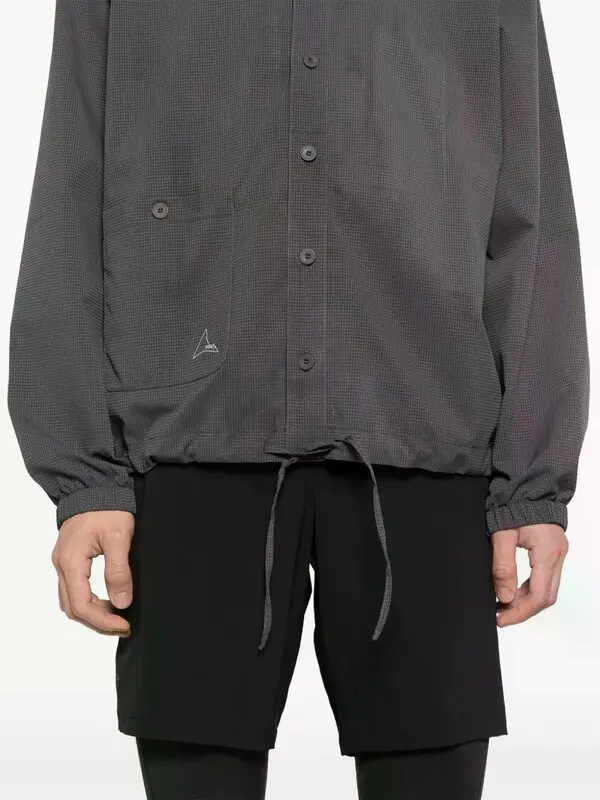 ROA Camp-collar Perforated Shirt