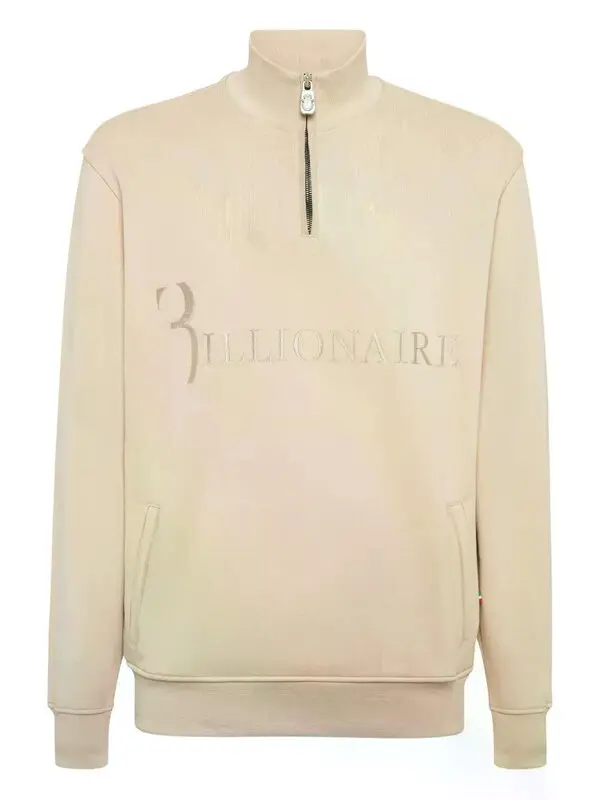 BILLIONAIRE Logo-print Half-zip Sweatshirt
