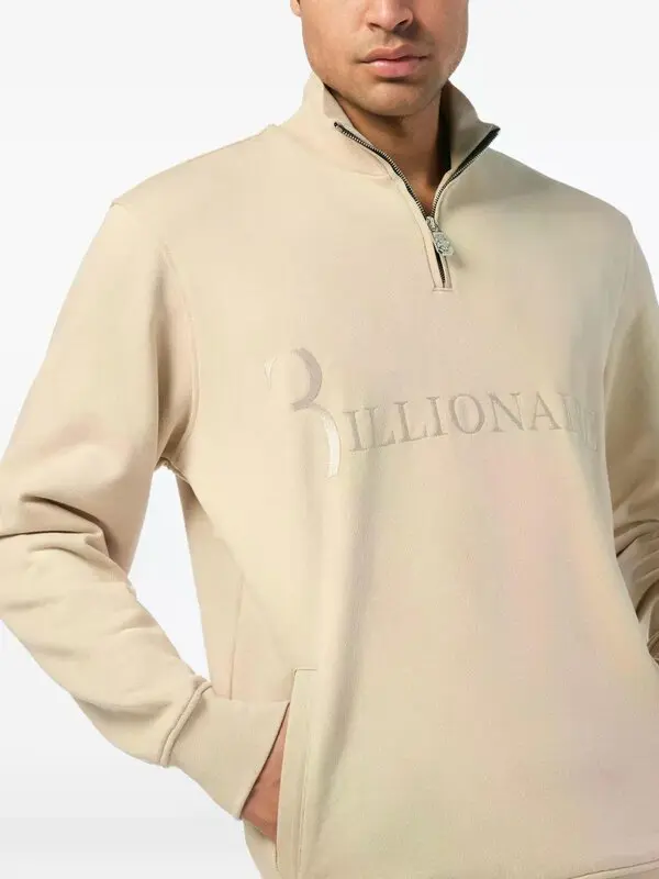 BILLIONAIRE Logo-print Half-zip Sweatshirt