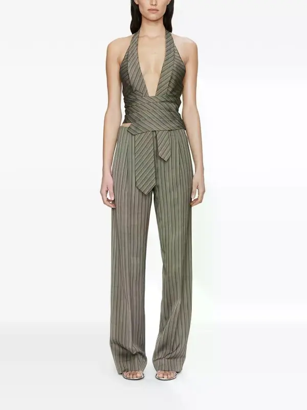 Christopher Esber Reyer Tailored Redux Striped Trousers - Grey