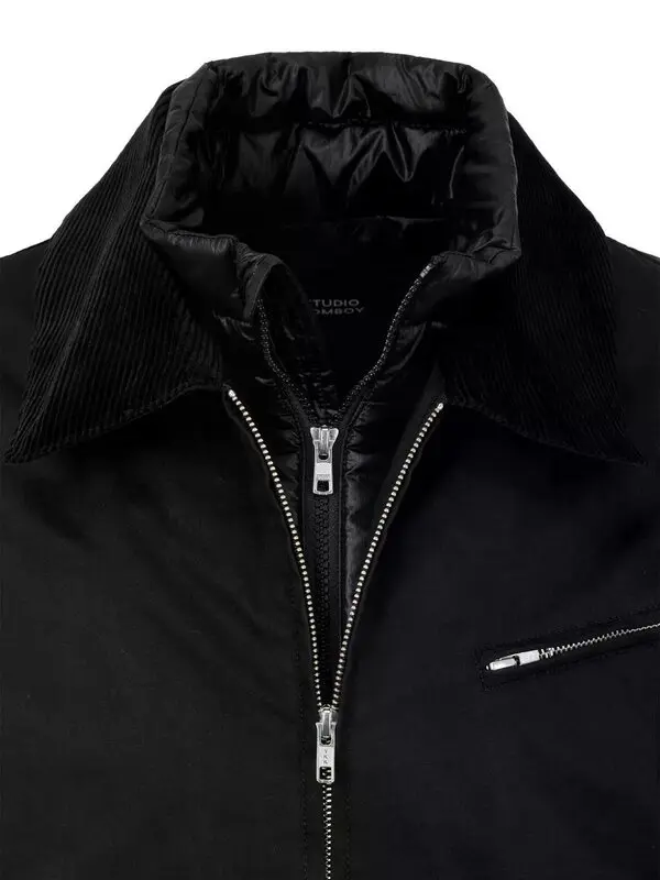 STUDIO TOMBOY Padded Jacket With Corduroy Collar