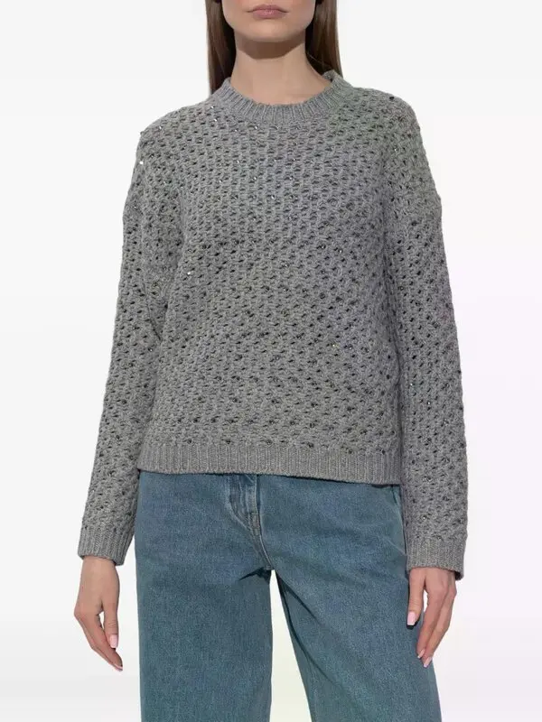 Fabiana Filippi Embellished Open-knit Sweater