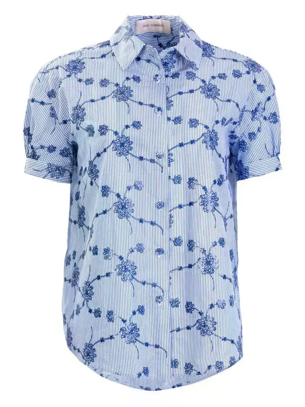 Silvia Tcherassi Ileana Embroidered-floral Blouse