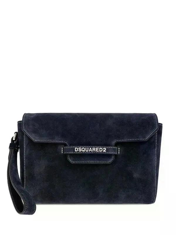 Dsquared2 Suede Clutch Bag - Blue