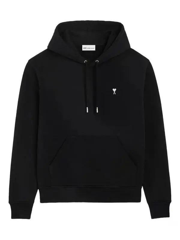 AMI Paris De Coeur Hoodie - Black