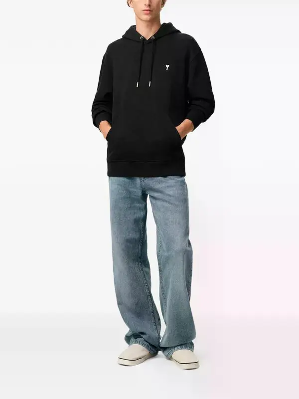 AMI Paris De Coeur Hoodie - Black