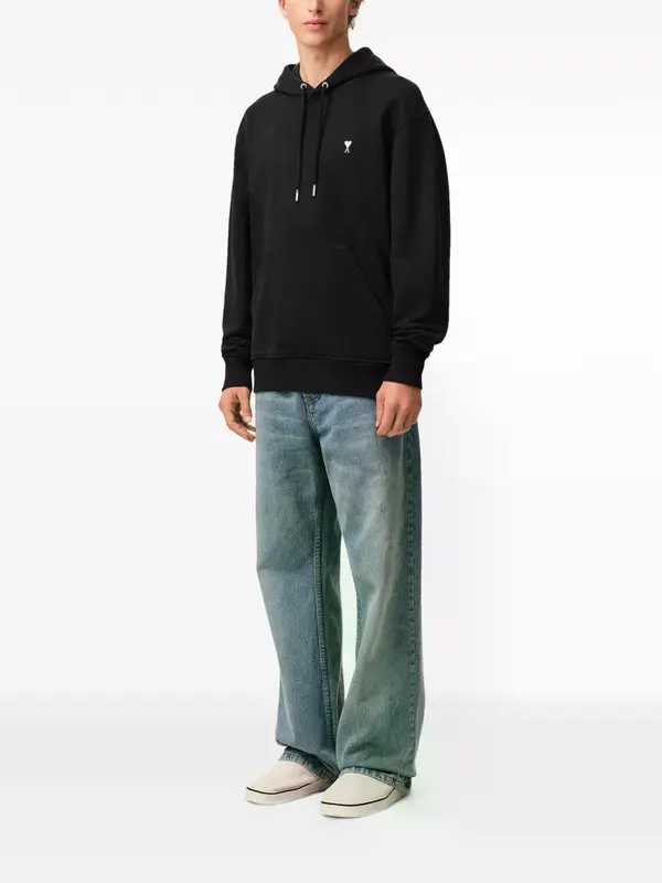 AMI Paris De Coeur Hoodie - Black