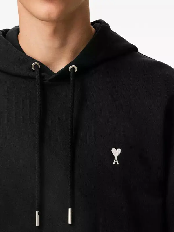 AMI Paris De Coeur Hoodie - Black