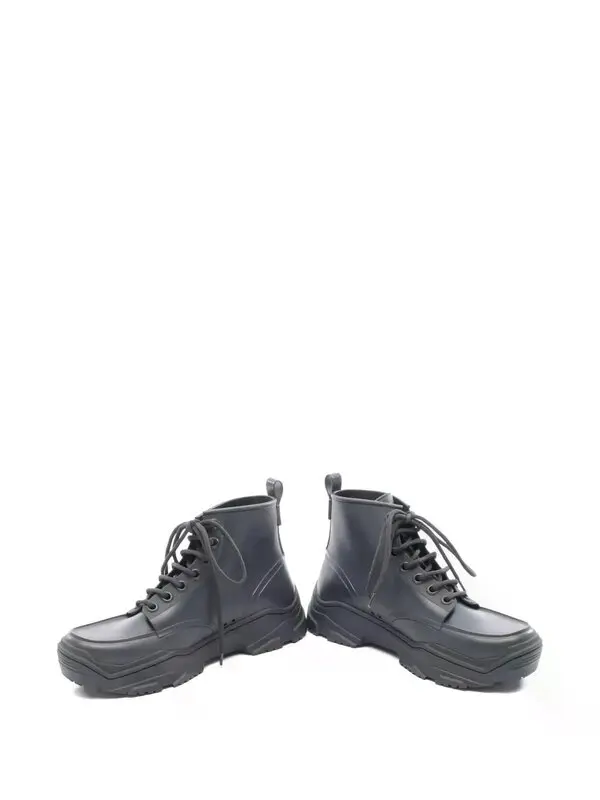 Dior Lace-up Combat Boots - Black
