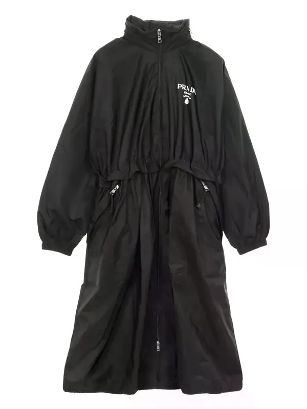 Prada 2000s Logo-print Hooded Raincoat