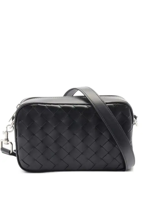 Bottega Veneta 20s Intrecciato Crossbody Bag - Black