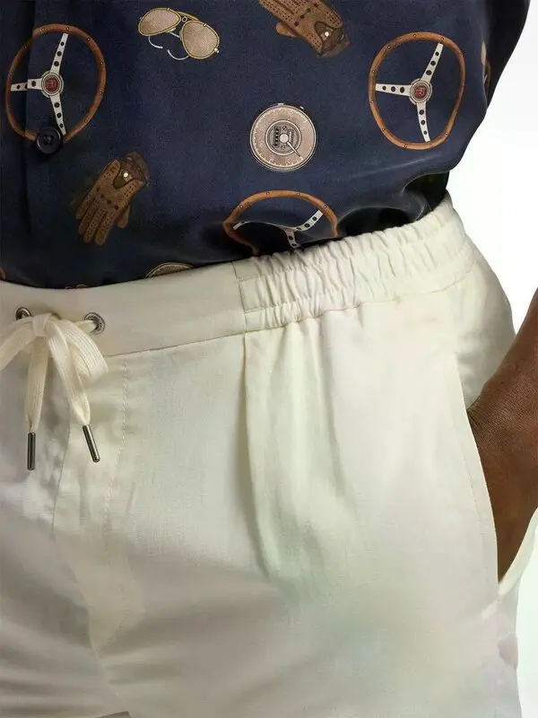 Ralph Lauren Purple Label Pleated Drawstring Shorts