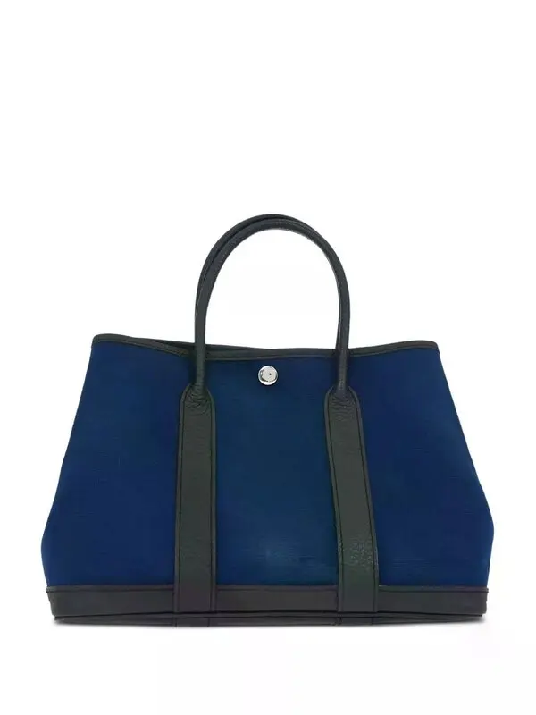 Hermès 2014 30 Tpm Toile Garden Party Tote Bag - Blue