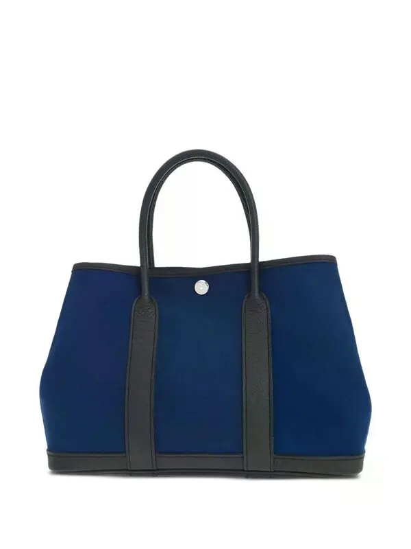 Hermès 2014 30 Tpm Toile Garden Party Tote Bag - Blue