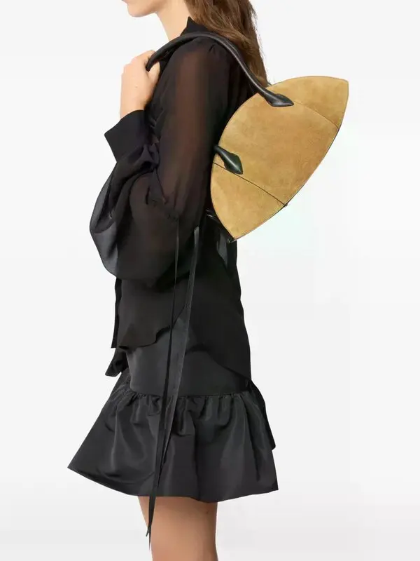 Nina Ricci Le Bal Suede Shoulder Bag - Neutrals