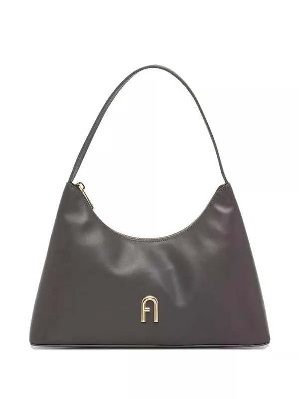 Furla Diamante S Logo Zip Tote Bag - Grey
