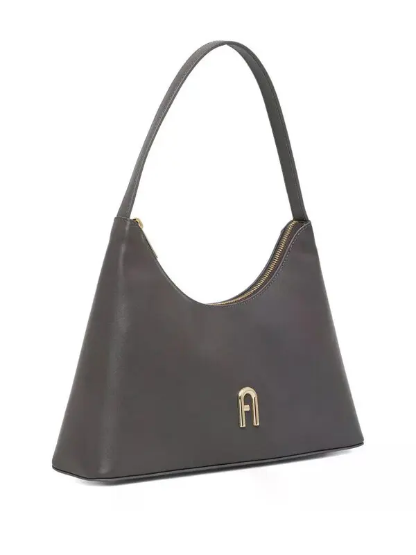 Furla Diamante S Logo Zip Tote Bag - Grey