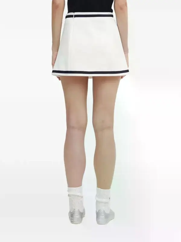 SPORTY & RICH Hotel Eden Roc Mini Skirt - White