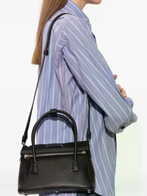 MAISON MARGIELA Leather Tote Bag - Black