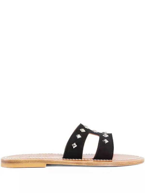 K.JACQUES Stud-embellished Sandals - Black