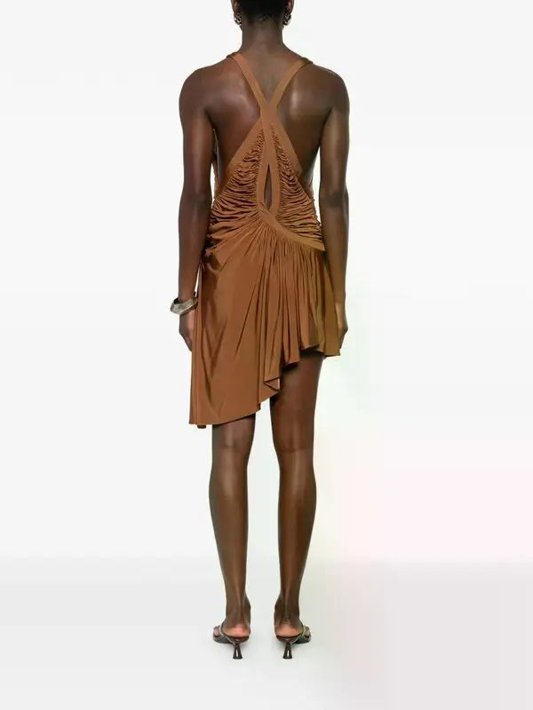 Christopher Esber Ruched V-neck Mini Dress