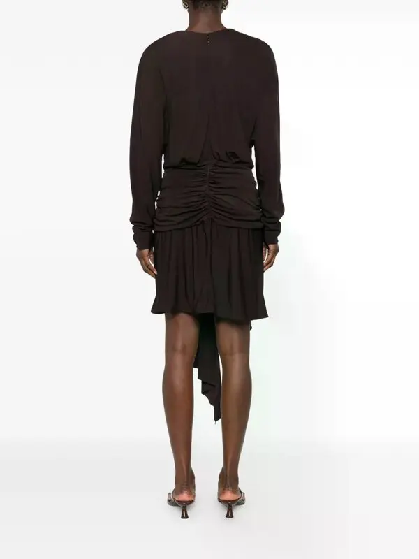 Christopher Esber Stone-detail Draped Mini Dress - Brown