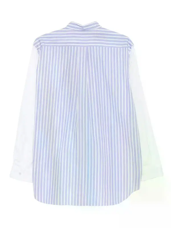 Comme Des Garçons Striped Colour-block Shirt