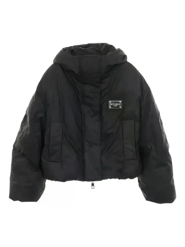Dolce & Gabbana 2010s Hooded Batting Jacket - Black