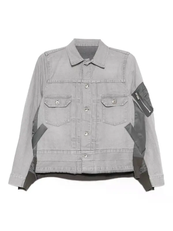 Sacai Twill-patch Denim Jacket